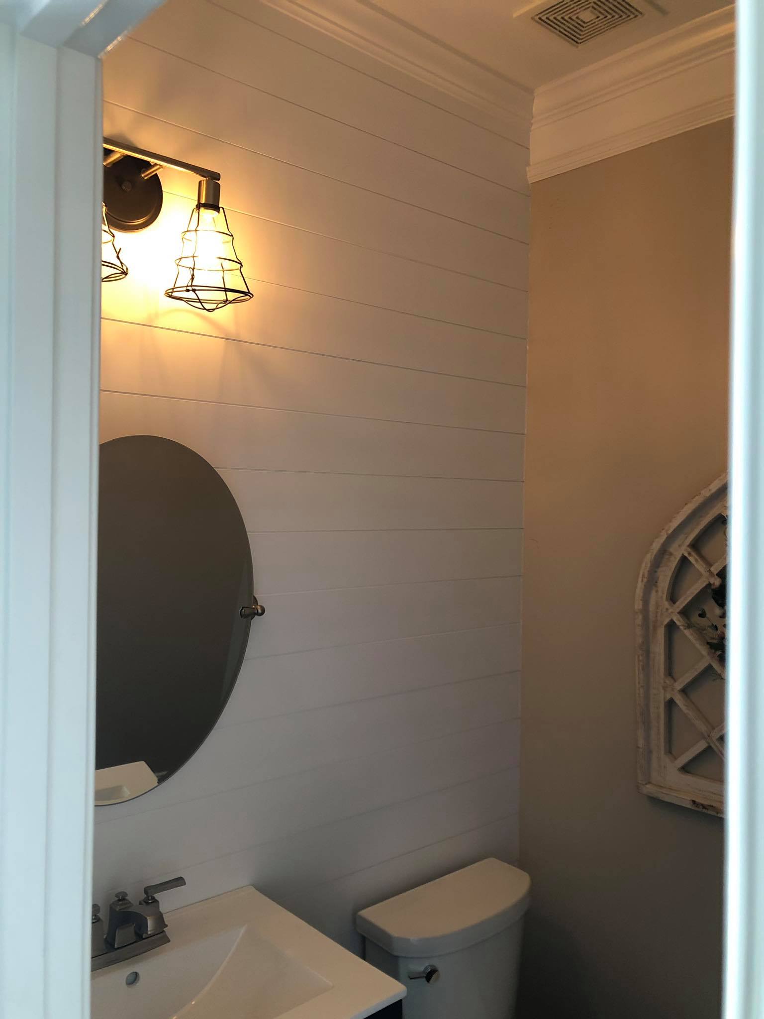 Shiplap Powder Room & Vanity Installation near Peachtree City - Royal ...